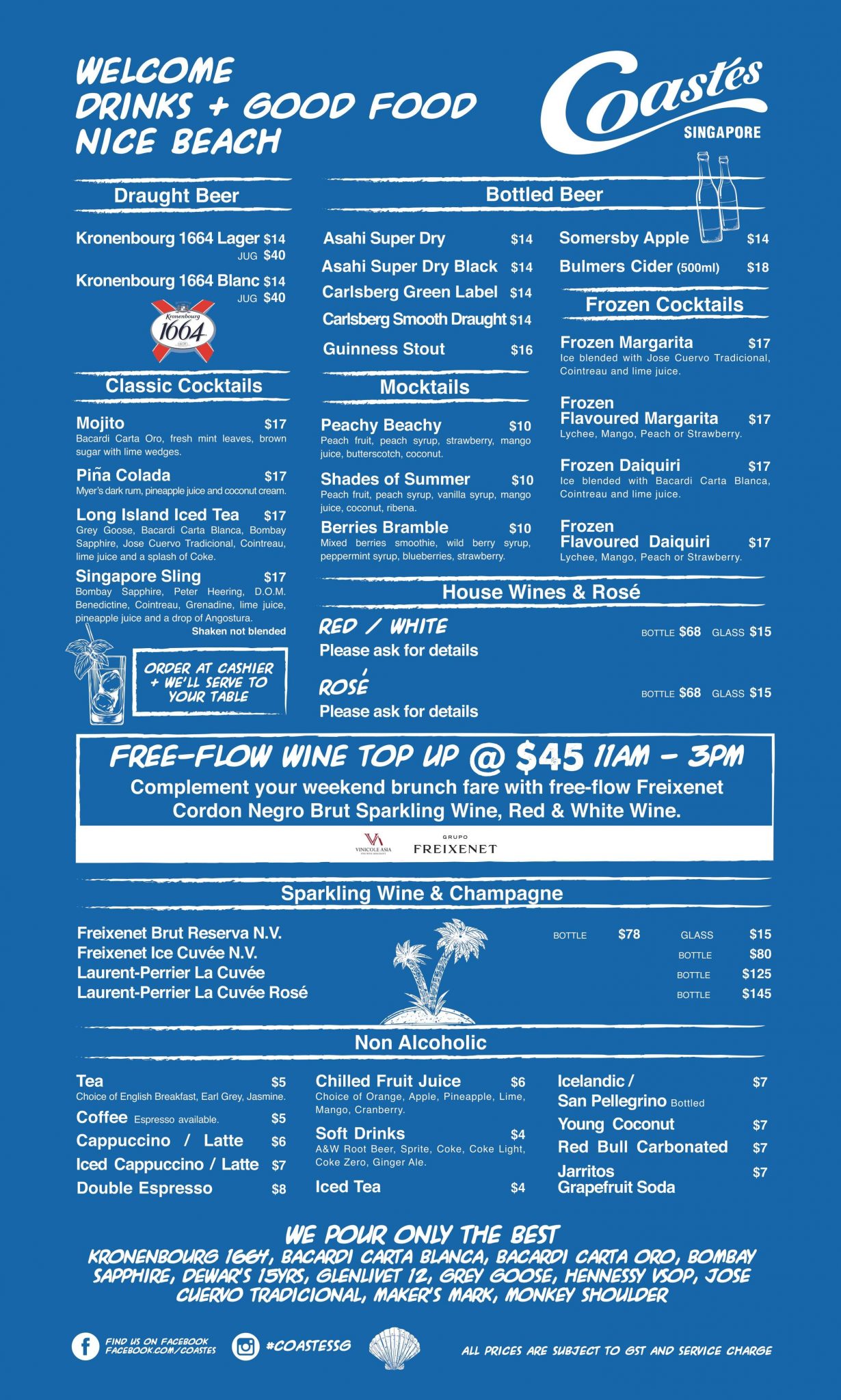Brunch Restaurant Places in Sentosa | Menu